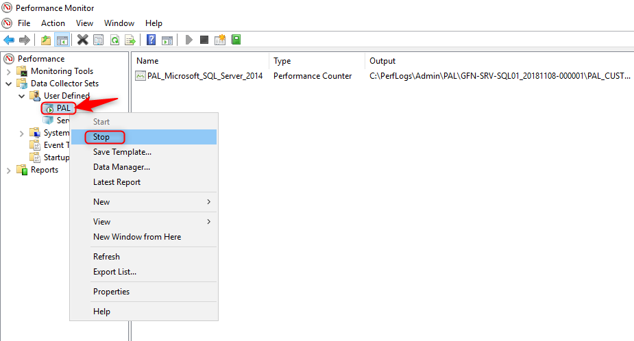 How To Set PAL Data Collector Set Template On The SQL Server – Support Hub